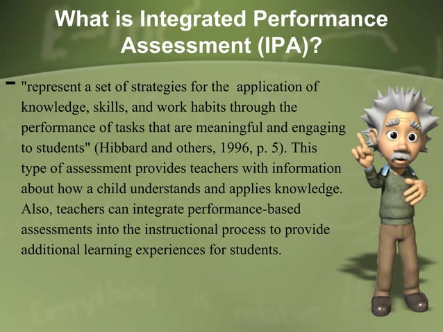 Integrated performance assessment ppt | PPTX | Educational Assessment ...
