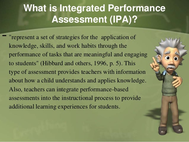 Integrated performance assessment ppt