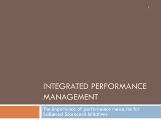Integrated Performance Management | PDF