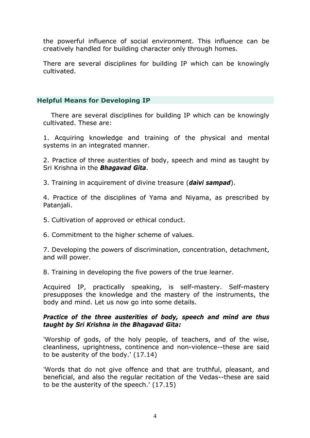 Integrated Personality: The Crucial Need of the Youth | PDF