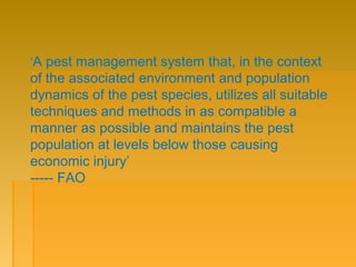 Integrated pest management By Allah Dad Khan | PPT
