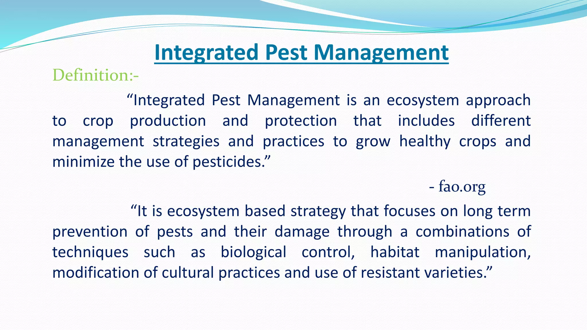 Integrated Pest Management (IPM) | PPTX
