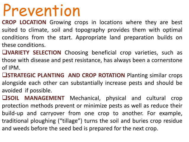 Integrated pest management | PPTX | Agriculture | Industries