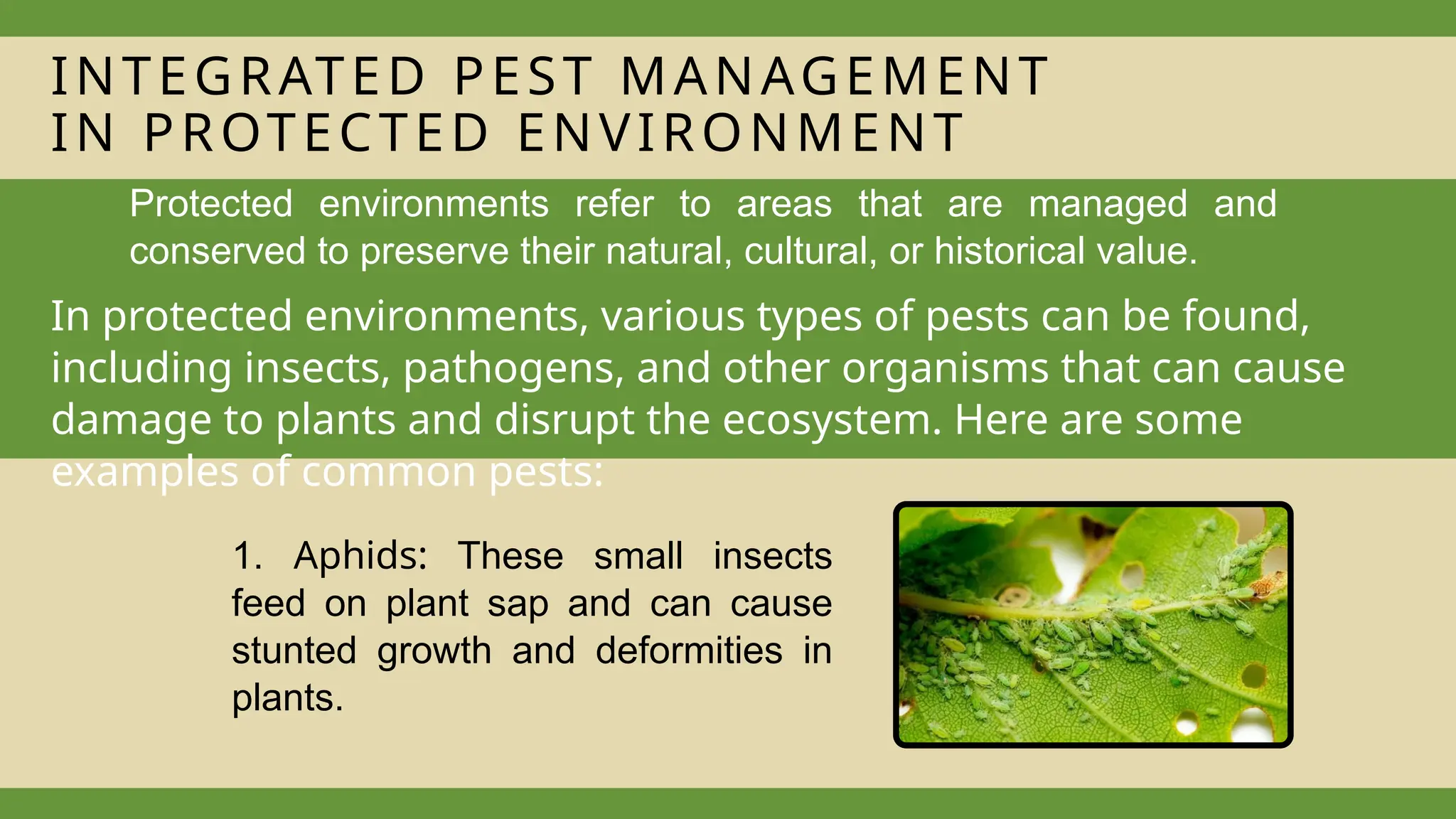 Integrated Pest Management In Natural and Protected Environment ...