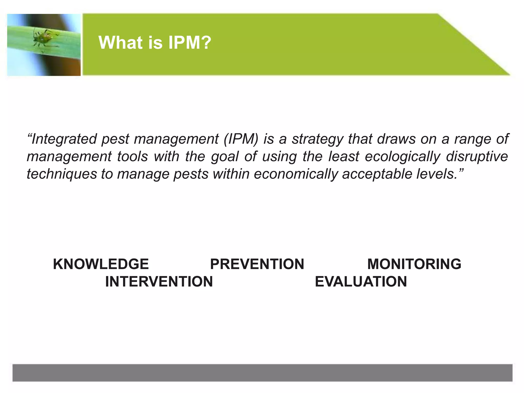 Integrated pest management (IPM) | PPTX | Agriculture | Industries