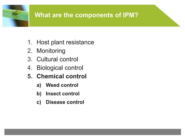 Integrated pest management (IPM) | PPTX | Agriculture | Industries