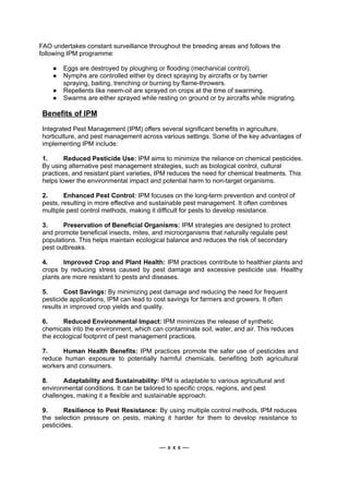 Integrated Pest Management: a holistic approach to managing pests | PDF
