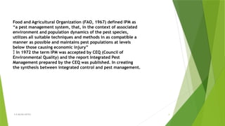 INTEGRATED PEST MANAGEMENT K R. pptx | PPTX | Agriculture | Industries