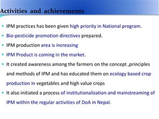 Integrated pest management of fruit fly (bactrocera cucurbitae ) in vegetables crops nepal,himal ...