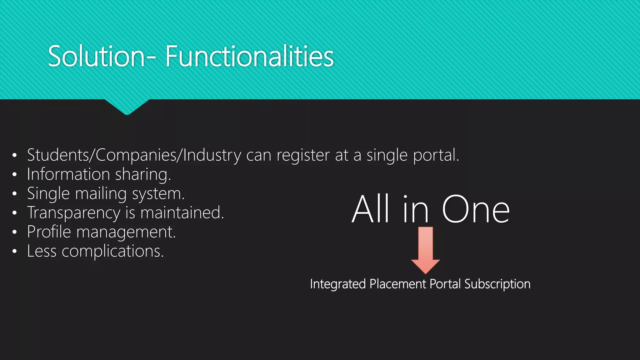 Integrated placement portal | PPTX