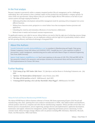 Infosys – Integrated Product Management System | Solution | PDF