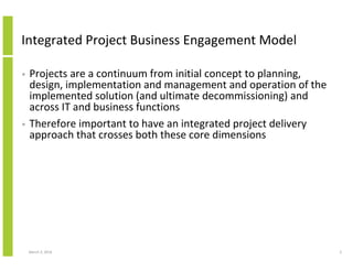 Integrated Project and Solution Delivery And Business Engagement Model ...