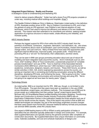 Integrated Project Delivery White Paper | PDF