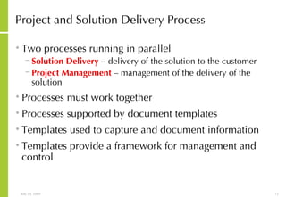 Integrated Project Management And Solution Delivery Process | PPT