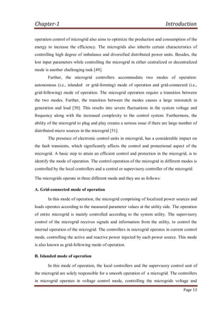 Integrated protection and control strategies for microgrid | PDF