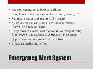 Integrated public alert and warning system (ipaws | PPTX | Operating ...