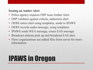 Integrated public alert and warning system (ipaws | PPTX | Operating ...