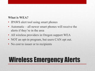 Integrated public alert and warning system (ipaws | PPTX | Operating ...