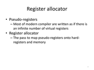 Integrated Register Allocation introduction | PPTX