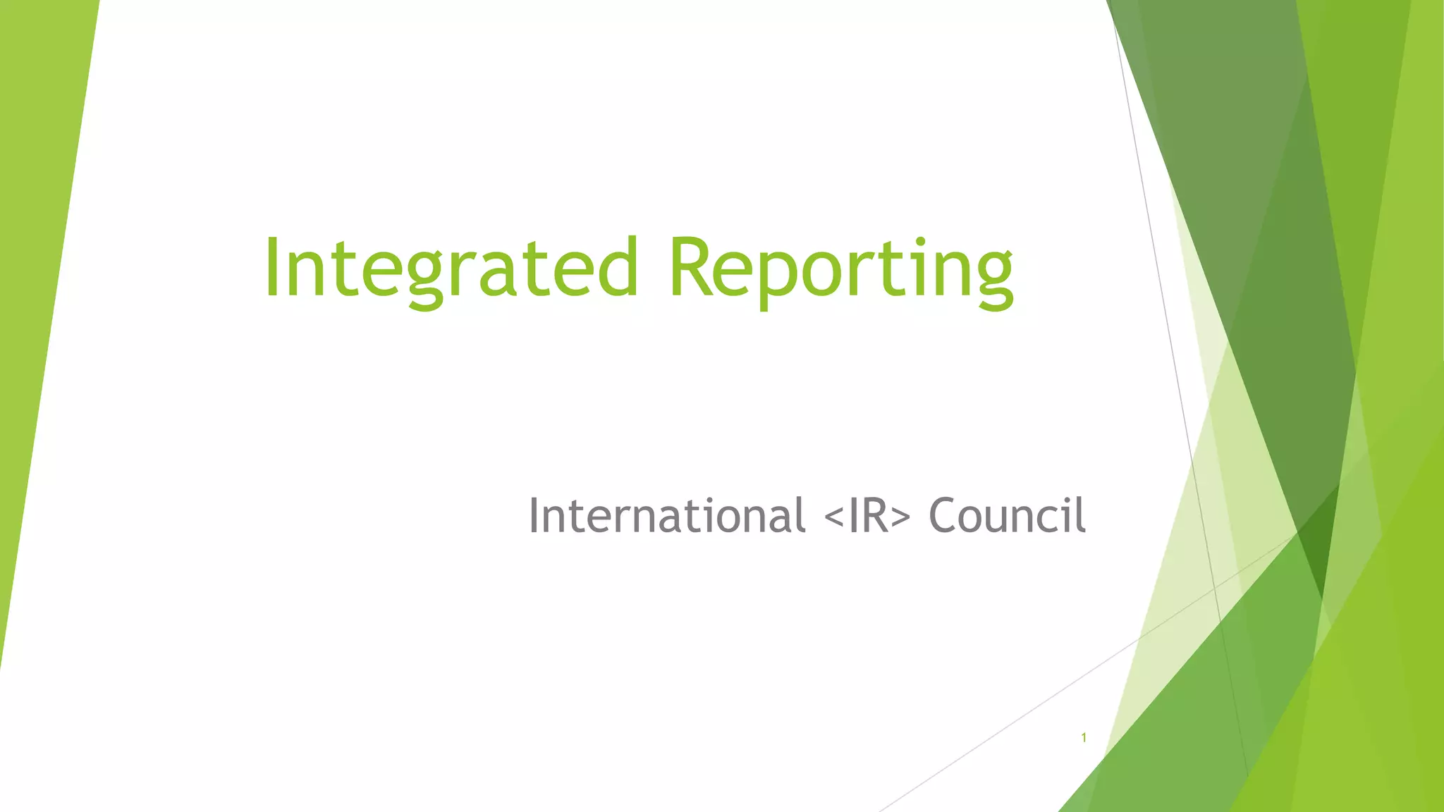 Integrated reporting | PPTX