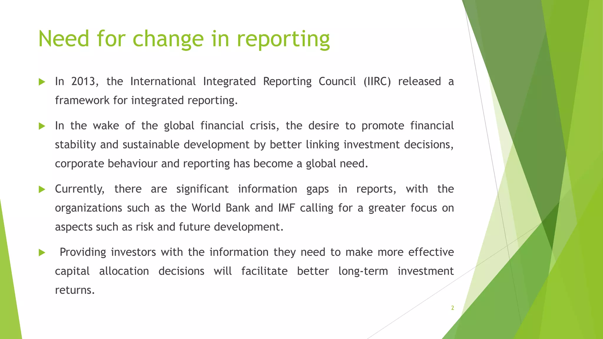 Integrated reporting | PPTX