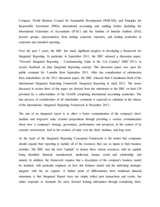 Integrated reporting in india | PDF