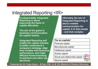 Integrated Reporting - How an organisation creates value? | PDF