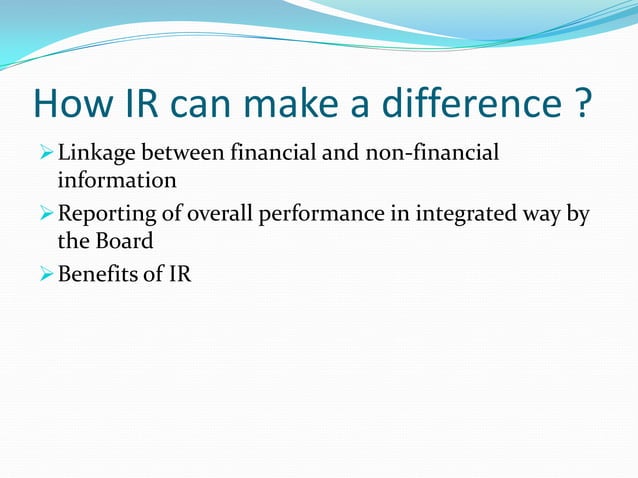 Integrated Reporting | PPTX