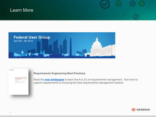 Integrated Requirements Management with Serena Dimensions RM 02-2016 | PPT