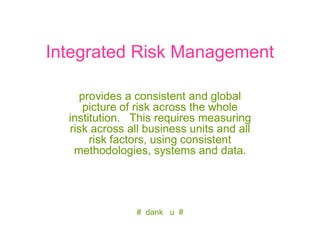 Integrated risk management | PDF