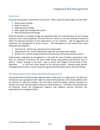 Integrated risk management | PDF