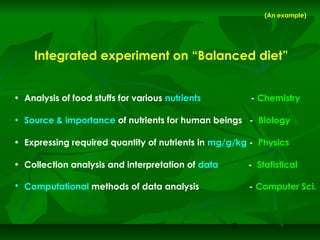Integrated science laboratory for holistic and constructive learning dr ...