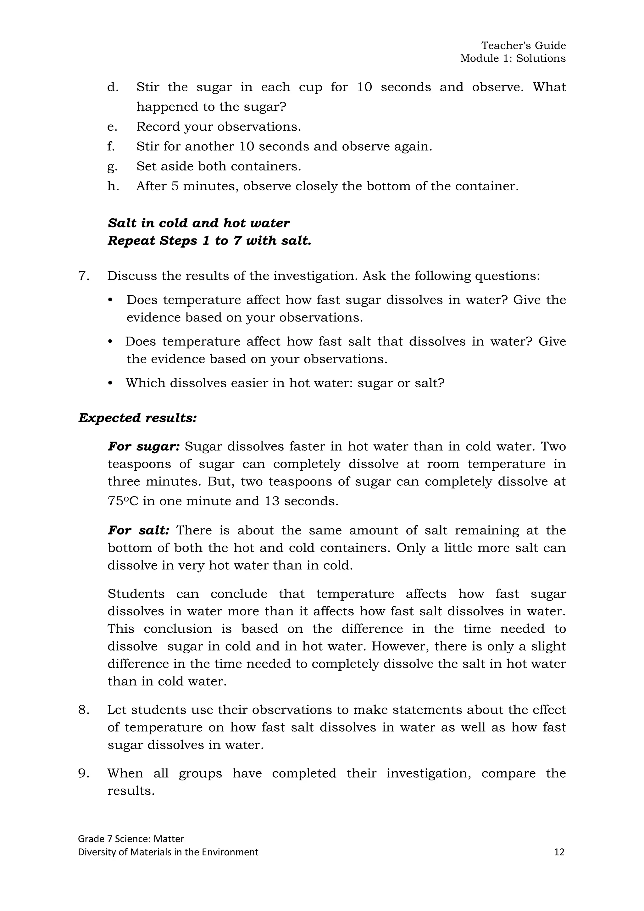 Integrated Science Module for Grade 7 -- Quarter 1-2 | PDF
