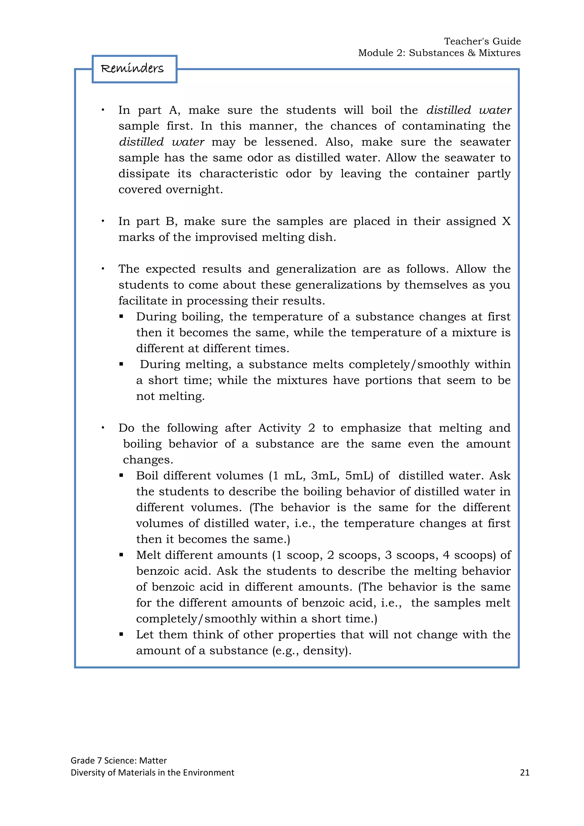 Integrated Science Module for Grade 7 -- Quarter 1-2 | PDF