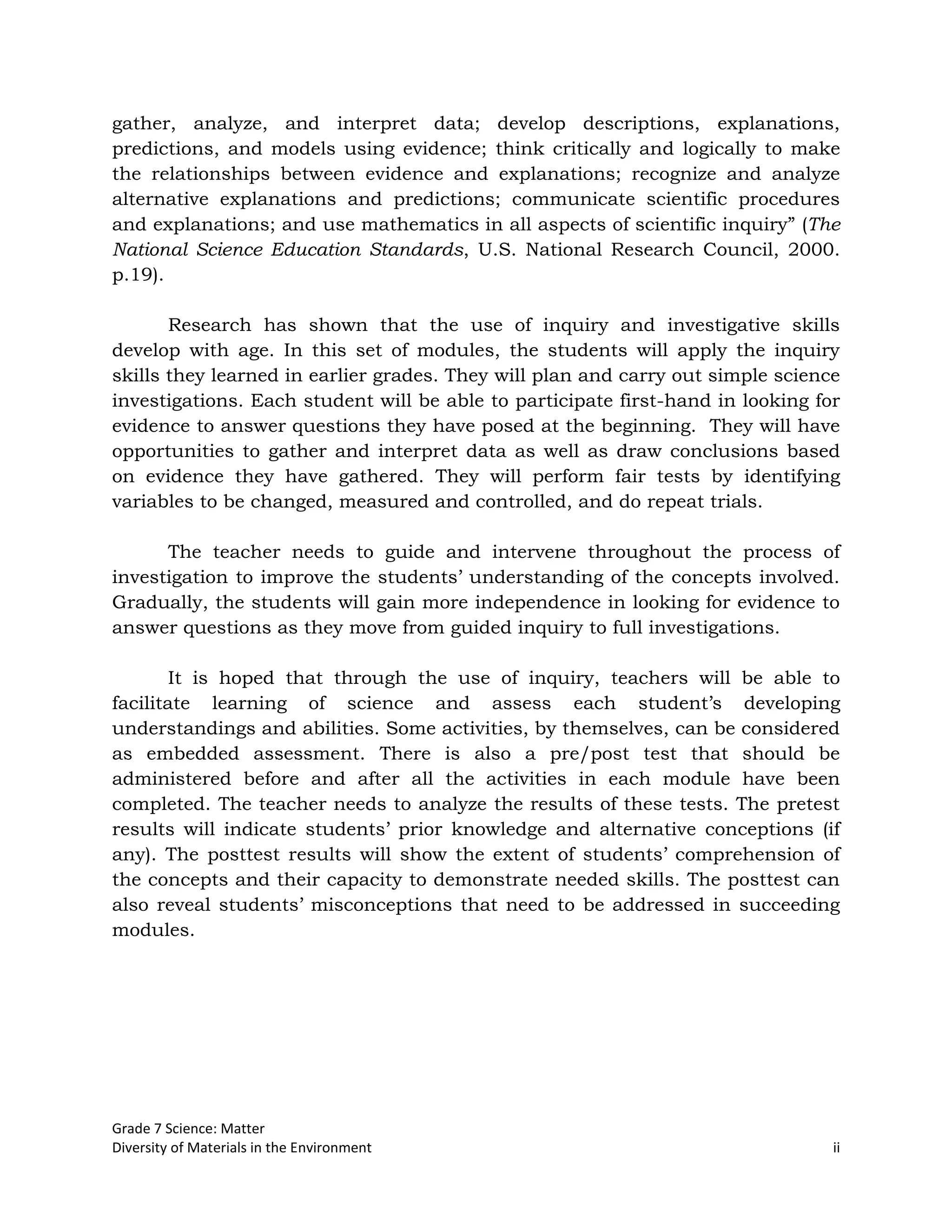 Integrated Science Module for Grade 7 -- Quarter 1-2 | PDF