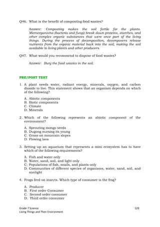 Integrated Science Module for Grade 7 -- Quarter 1-2