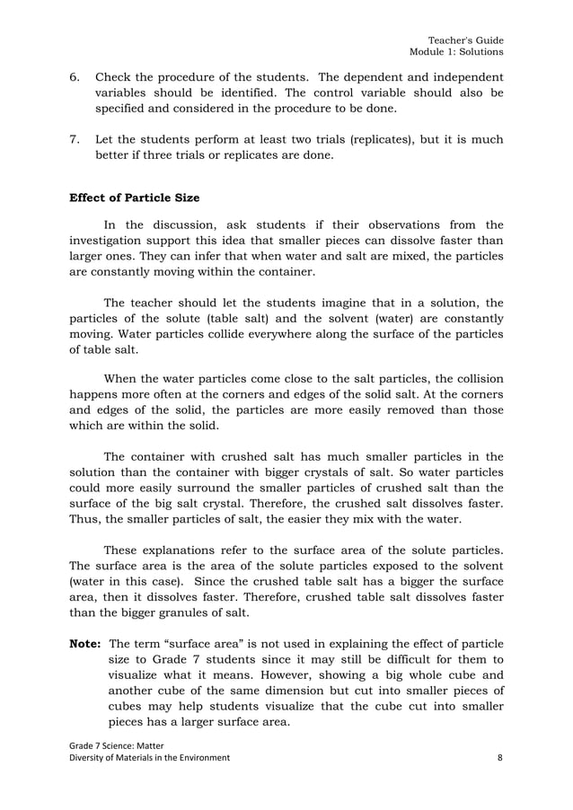 Integrated Science Module for Grade 7 -- Quarter 1-2 | PDF