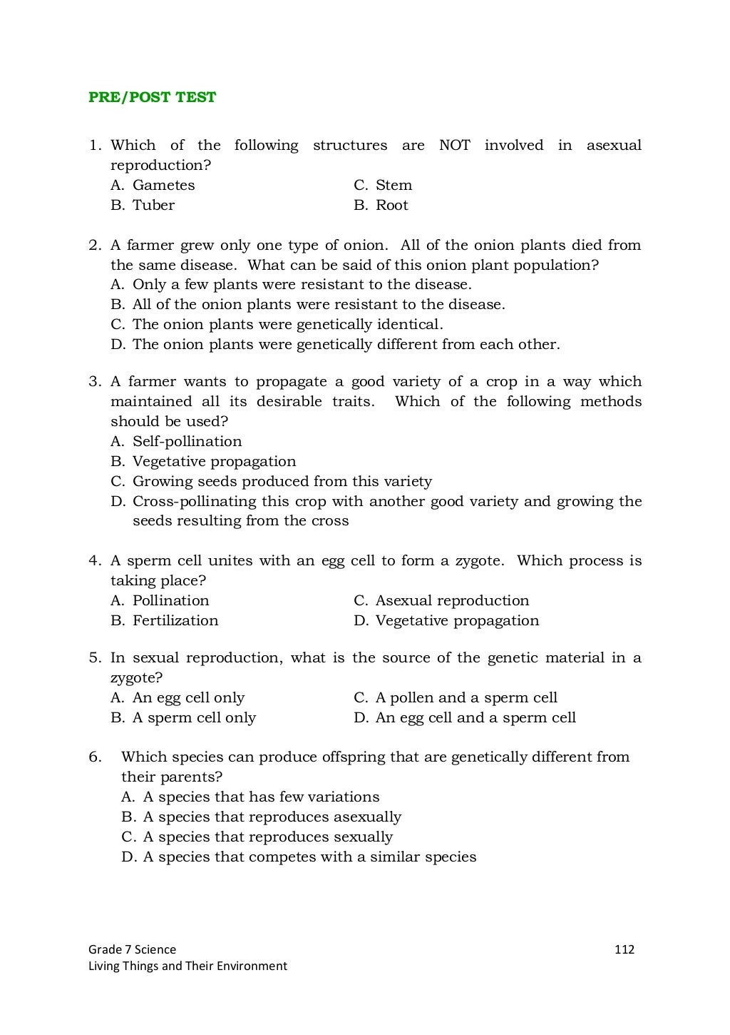 Integrated Science Module for Grade 7 -- Quarter 1-2