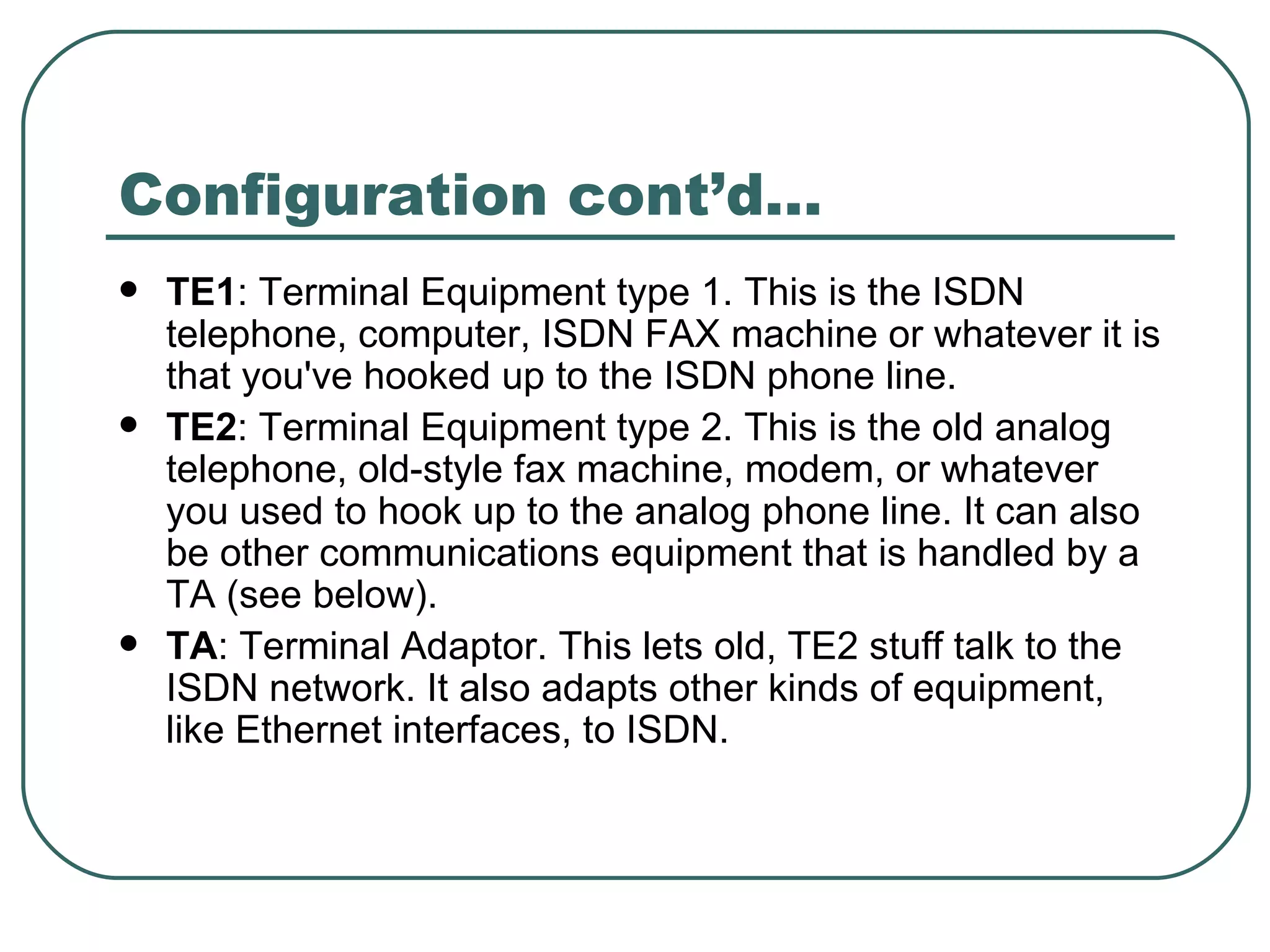 Integrated services digital network (isdn) | PPT
