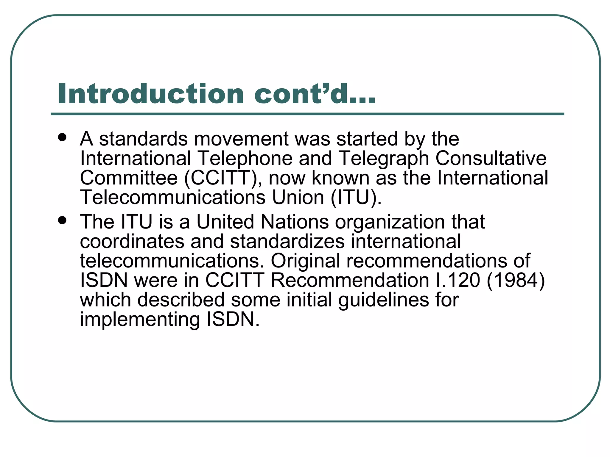 Integrated services digital network (isdn) | PPT