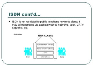 Integrated services digital network (isdn) | PPT