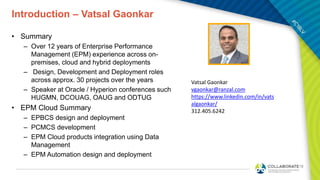 Integrated Planning Using Enterprise Planning & Budgeting Cloud Service ...