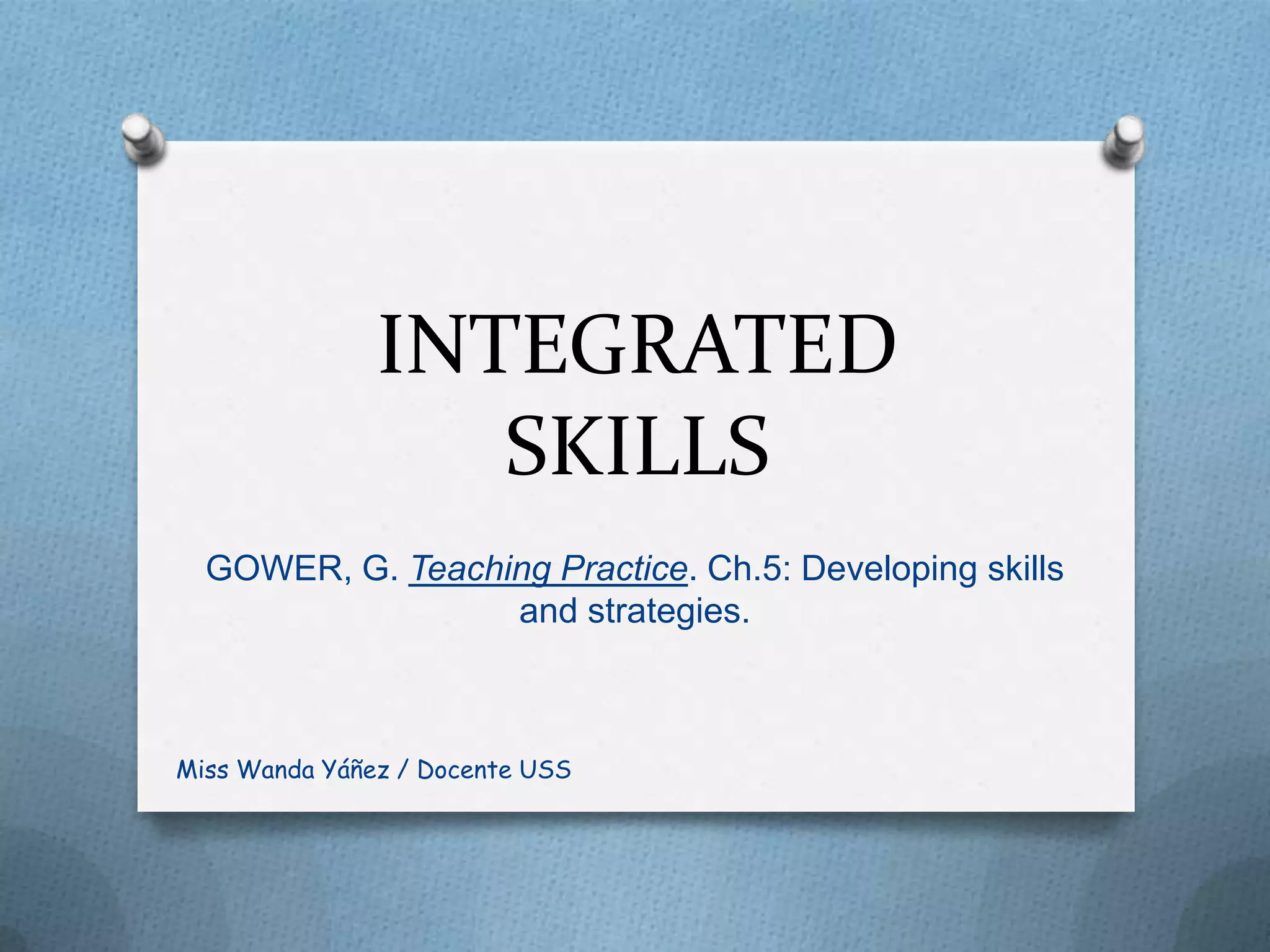 Integrated skills | PPT