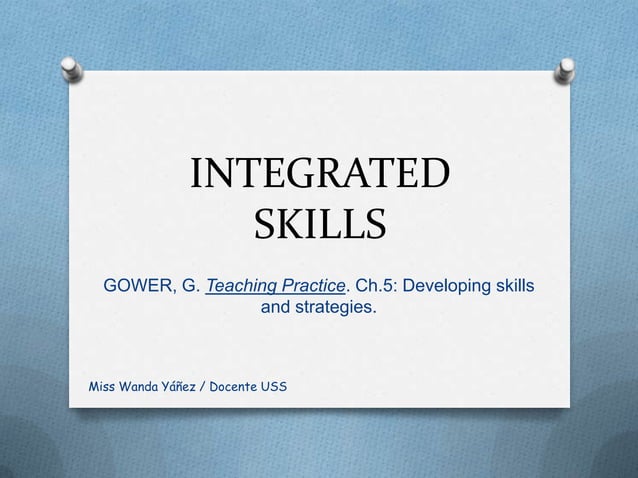 Integrated skills | PPT | Education