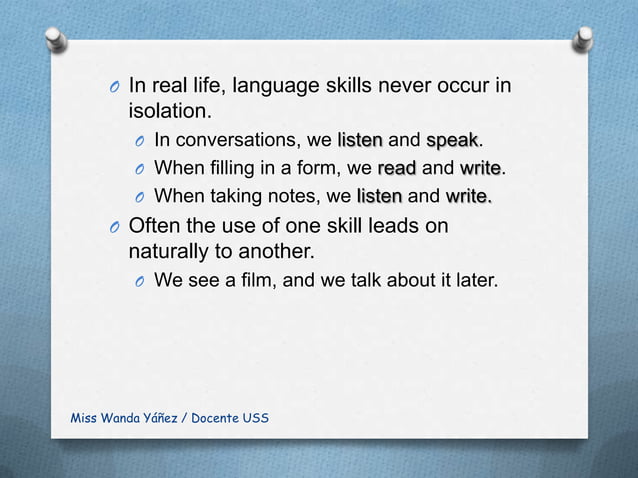 Integrated skills | PPT | Education