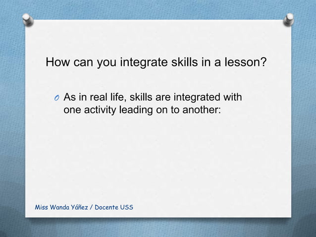 Integrated skills | PPT | Education