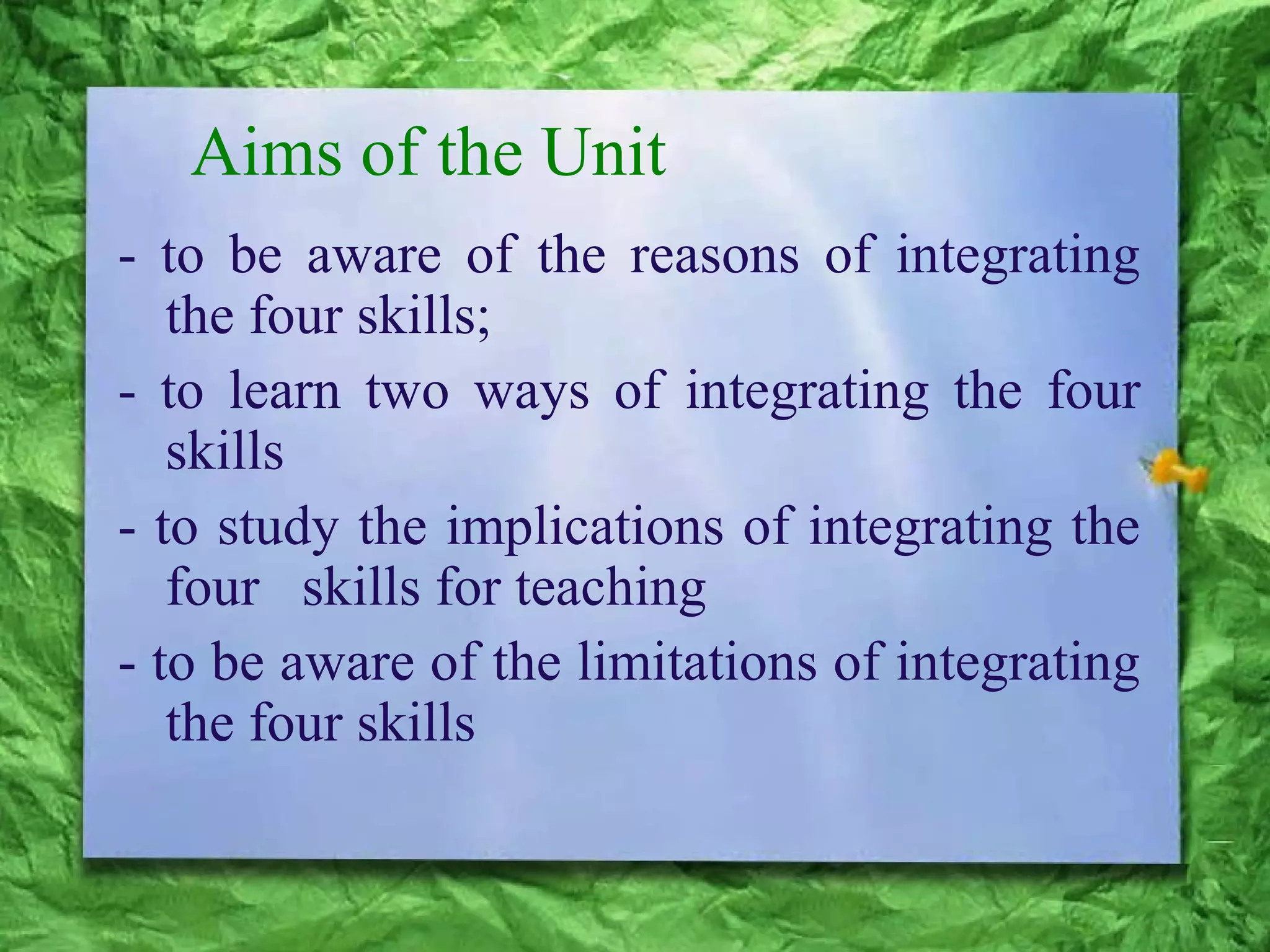 Integrated skills | PPT