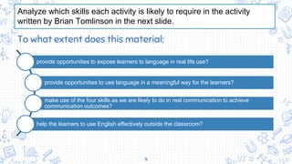Integrated skills and groupwork pairwork presentation | PPTX