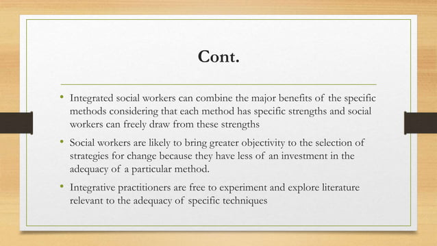 Integrated social work methods.pptx | Physical Therapy | Wellness