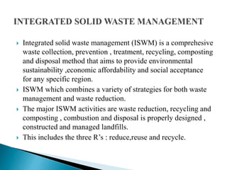 Integrated solid waste management | PPTX